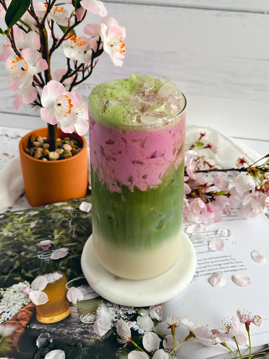 Cherry Blossom Matcha Latte – Dining WITH Diana